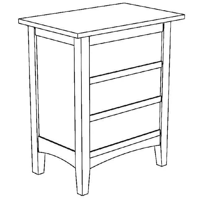 Mission Style Bedside Drawers | The Wood Knight